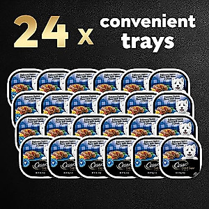 CESAR Wet Dog Food Loaf & Topper in Sauce Rotisserie Chicken Flavor with Bacon & Cheese, (24) 3.5 oz. Easy Peel Trays