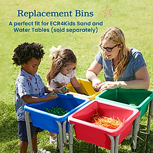 ECR4Kids Square Bin with Lid, Storage Containers, Yellow, 2-Pack