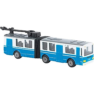Trolley Bus Toy - 1:144 Scale Diecast Metal Model Russian Soviet Classic City Trolley Bus - Collectible Vintage Vehicle Pullback Toy Car Buses