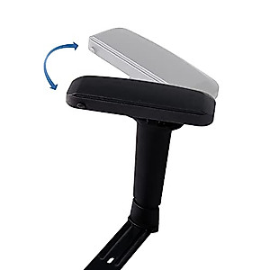 Frassie Height Adjustable Chair Armrest Pair, Gaming Boss Chair Arms Set Replacement,Black (4D)