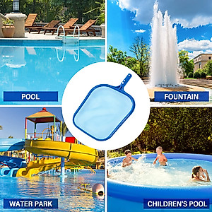 Loiyadn Pool Skimmer - Pool Net, Pool Skimmer Net with Solid Plastic Frame, Skimmer Net with Fine Mesh Net, Pool Nets for Cleaning Leaf of Swimming Pools, Spas, Hot Tubs and Fountains