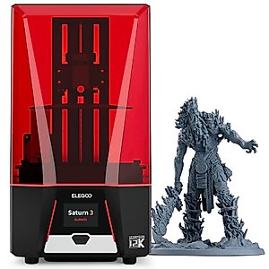 ELEGOO Saturn 2 MSLA 3D Printer, UV Resin Photocuring Printer with 10-inch 8K Monochrome LCD, 8.62"(W) 4.84"(D) 9.84"(H) Larger Printing Size