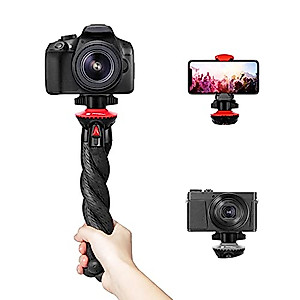 Camera Tripod, Fotopro UFO Flexible Tripod for Camera Bendable Handheld Vlogging Tripod with Phone Mount for iPhone Samsung Canon DSLR Sony Nikon