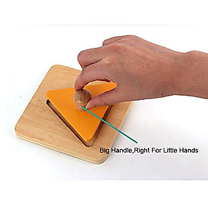 Montessori Puzzles for 1 Year Old Wooden Geometric Shape Puzzle Early Sensorial Development Toy Preschool Supplies First Puzzle for Kids Toddler