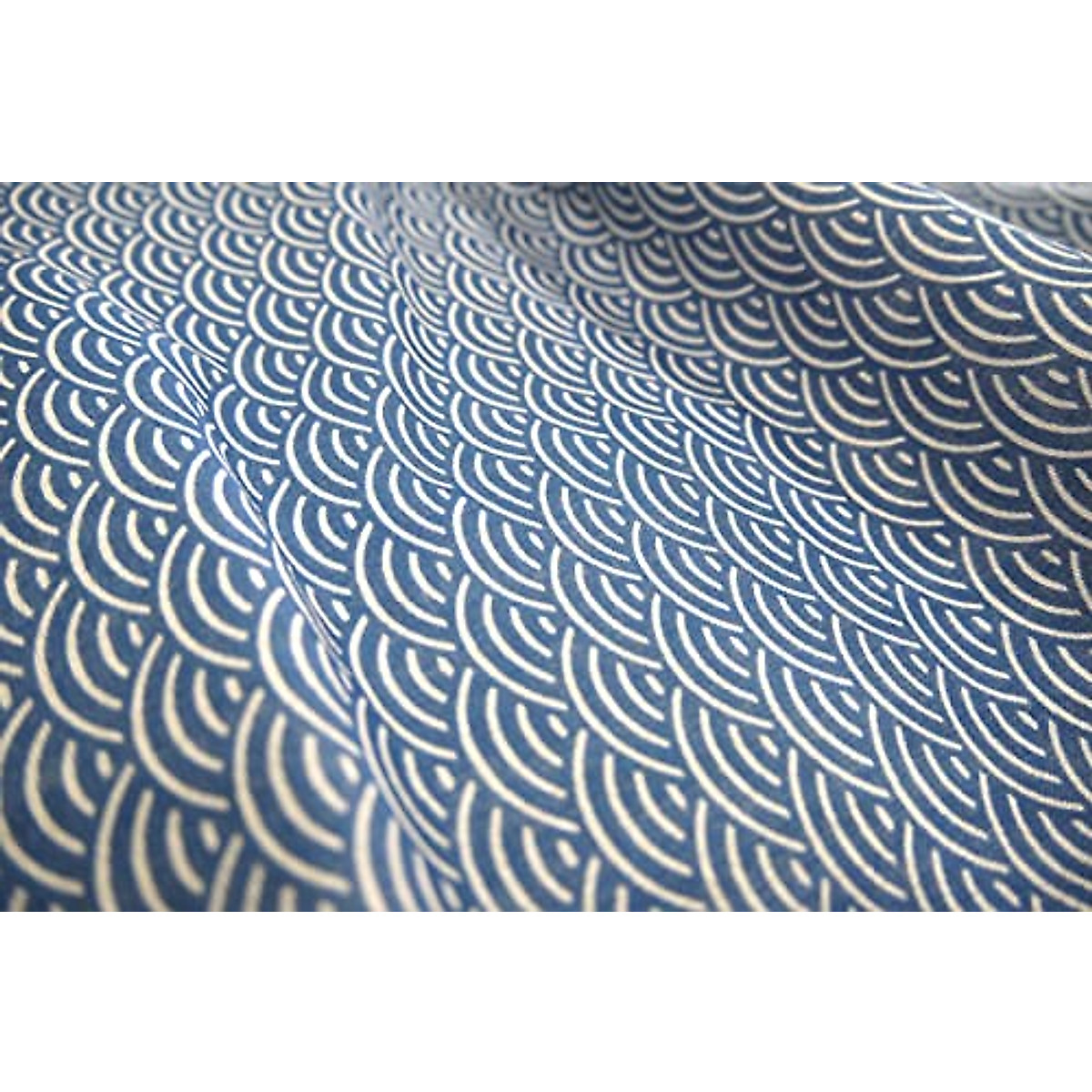 MIKURA Double Gauze Tenugui, Japanese Towel, Seigaiha (Navy)