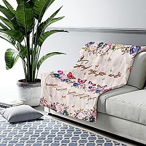 Yamco Butterfly Gifts for Women - Gifts for Women Birthday Unique - Christian Gifts 60"x 50" Blanket - Religious Gifts for Female - Bible Verse Throw Blankets - Inspirational Gift Ideas for Women