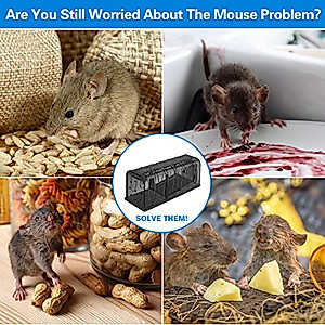 Humane Mouse Trap，Mice Traps for House Indoor Catch and Release for Home No Kill, Chipmunk Traps Live Rat Traps Indoor for Home Safe for Family and Pets No Touch， Best Mouse Traps for Home(6Pack)