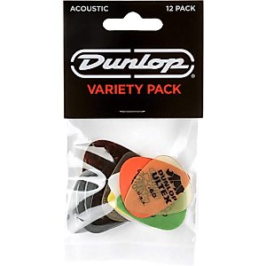 Dunlop Acoustic Variety Pack Guitar Picks, 12 Pack