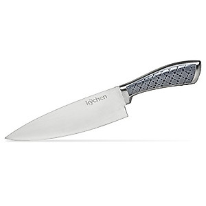 Tizona Collection Kitchen Knives - Chef's Knife, Serrated Bread Knife, Santoku, Carving, Paring, and Utility Knife - Premium Stainless Steel Cutlery Professional Cutting Utensils (8" Chef's Knife)