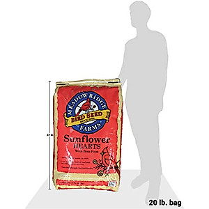 Meadow Ridge Farms Sunflower Hearts Wild Bird Seed, 20-Pound Bag