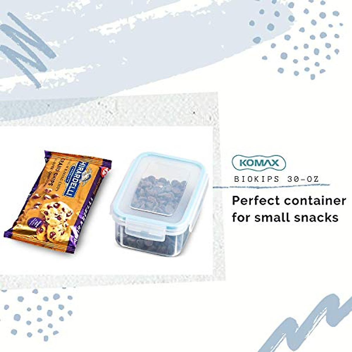 Komax Biokips Airtight Food Storage Containers With Lids | Set of 6 Kitchen Pantry Organization and Storage Containers | BPA-free Sugar, Flour, Dry Food Containers