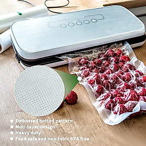 Happy Seal Vacuum Sealer Bags 11x50 Rolls 2 Pack for Food Saver, Seal a Meal, BPA Free, Commercial Grade, Great for Vac Storage, Meal Prep or Sous Vide