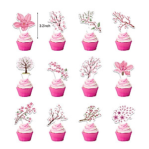 Cherry Blossom Party Decorations Cherry Blossom Birthday Party Supplies Japanese Decorations Includes Birthday Banner Cake Topper Cupcake Toppers Balloons for Wedding Bridal Baby Shower Decorations