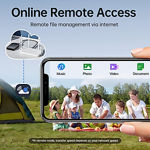 SSK 2TB Portable NAS External Wireless Hard Drive with Own Wi-Fi Hotspot, Personal Cloud Smart Storage Support Auto-Backup, Phone/Tablet PC/Laptop Wireless Remote Access