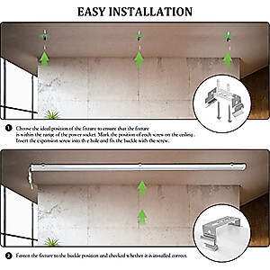 ANTLUX 8FT LED Shop Lights for Garage 8 Foot Linear Strip Light, 72W 8000LM, 5000K, Workshop Warehouse Ceiling Lighting Fixtures with on/Off Switch, Plug in, 8’ Fluorescent Tube Replacement, 4 Pack