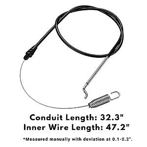 Traction Control Cable Fit for Rear Drive Lawnmower - Traction Cable Fit for Toro 20017 20070 20073 20074 Personal Pace Mower Rear Drive Cable Fit for Lawnboy Recycler Mower, Replace 105-1844