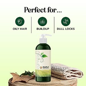 Oily Hair Shampoo for Greasy Hair - Clarifying Shampoo for Oily Hair and Dry Scalp Cleanser for Build Up - Deep Cleansing Shampoo for Oily Scalp Toner with Purifying Essential Oils for Hair Care