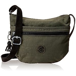 Kipling Women’s Arto Small Crossbody, Lightweight Everyday Purse, Casual Nylon Shoulder Bag, Green Moss