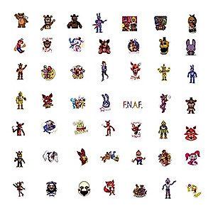 100PCS FNAF Stickers｜ Aesthetic Vinyl Waterproof Sticker for Car Motorcycle Bicycle Luggage Decal Laptop Terror Game Stickers