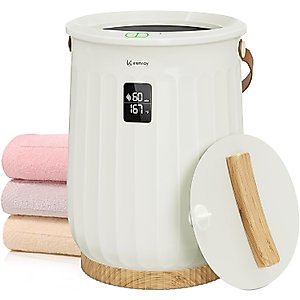Keenray Towel Warmer Bucket, Hot Towel Warmer with Timer and Temperature Display, Heat Time 15/30/45/60 Min Adjustable, Child Safety Lock, Towel Warmer for Bathroom, Hot Tub, Spa, CL27
