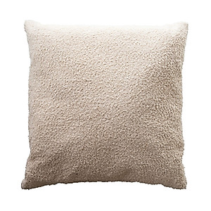 Creative Co-Op Square Natural Woven Cotton Boucle Pillow