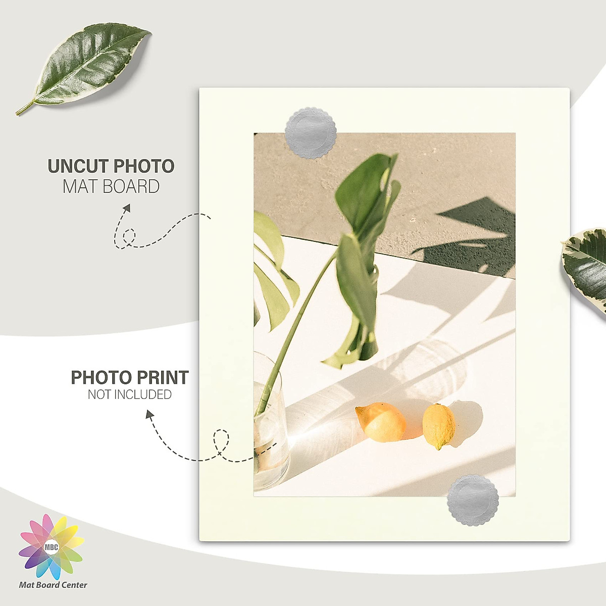 Mat Board Center, 10 Pack 8x10 Picture Backing Boards, Ivory Uncut Matt Boards, Ideal for Pictures/Prints/Frames/Arts