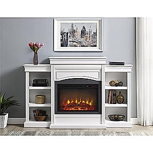 Ameriwood Home Lamont Mantel Fireplace, White