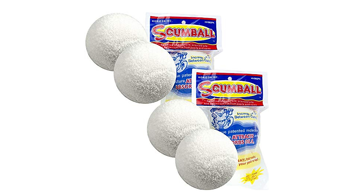Scumball Oil Absorber for Clean Pools & Spas - 4 Pack