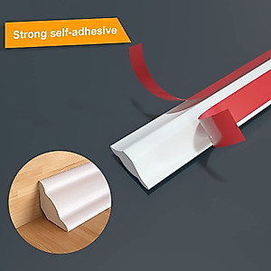NeatiEase Flexible Trim Caulk Strip, Peel and Stick Trim for Molding, Tile Edge, Ceiling, Wall Corner, Baseboard, Floor(White)