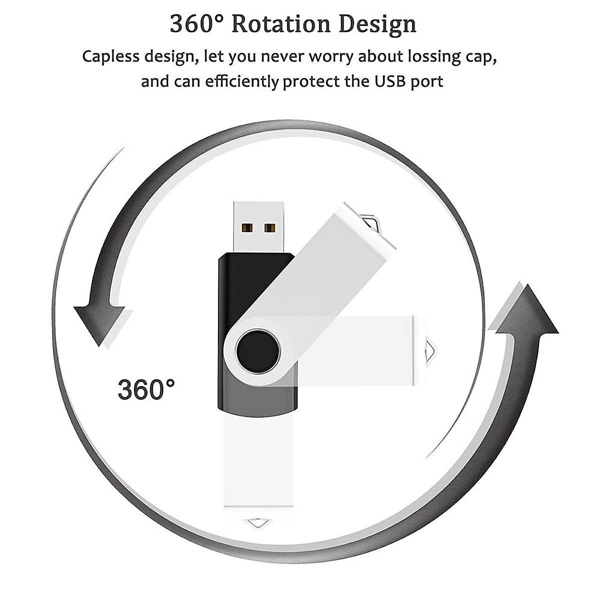 Maspen 10 Pack 32GB USB Flash Drives Bulk Pack USB 2.0 Thumb Drives Small Capacity Memory Stick Jump Drive Pen Drives (32 GB, 10pcs, Black)