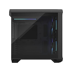 Fractal Design Torrent Compact RGB Black - Light Tint Tempered Glass Side Panels - Open Grille for Maximum air Intake - Two 180mm RGB PWM Fans Included - Type C - ATX Airflow Mid Tower PC Gaming Case