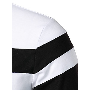 HOOD CREW Mens Short Sleeve Polo Shirts Stylish Design Summer T Shirt White M