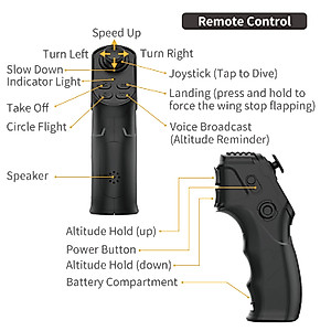 HANVON Go Go Bird Eagle,RC Helicopter,Remote Control Aircraft,Drone-Tech Flying Bird,Fabric Single Wing Lifting Design,Smart Bionic Flapping Wings Eagle for Advanced Kids