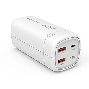 WEWATCH Portable Charger, 65W 20000mAh Laptop Power Bank with LED Indicator, Fast Charging USB C 3 Port PD3.0 Battery Pack for MacBook Dell XPS iPad iPhone 13/12 Pro Mini Samsung Switch