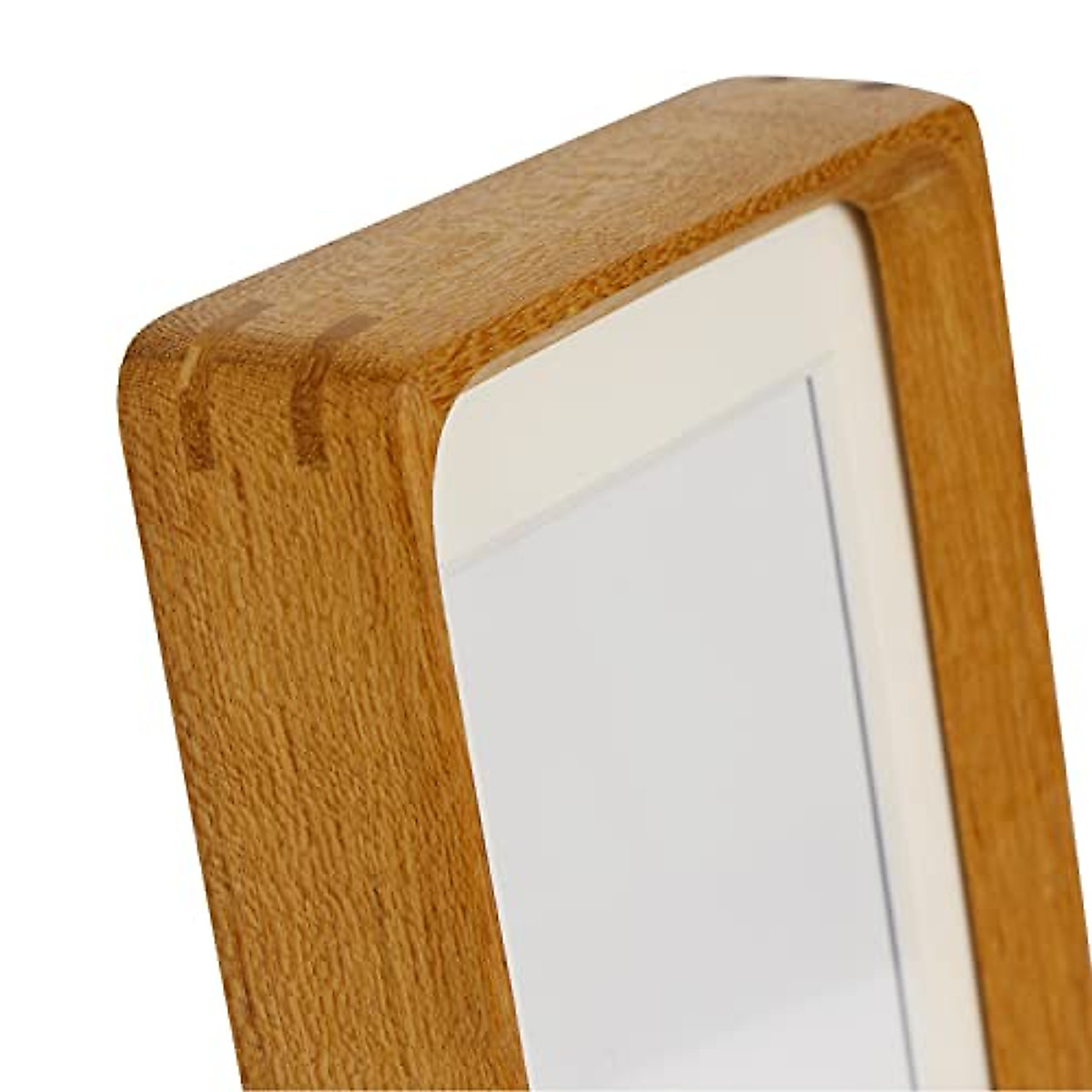 Natural Wood Photo Frames Inspired Tabletop Picture Frame with Mat, Vertical or Horizontal Display (Teak, 4x6 matted to 3x5)