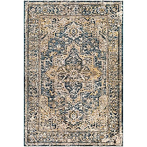 Mark&Day Area Rugs, 2x4 Havelock Traditional Teal Area Rug, Blue/Grey/Beige Carpet for Living Room, Bedroom or Kitchen (2'7" x 4')