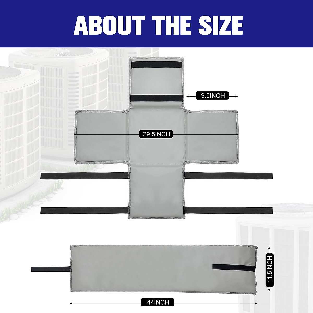 Pangda Air Conditioner Compressor Sound Blanket Heavy Duty Sound Blankets AC Compressor Blanket for Insulation Noise Reduction