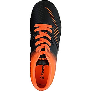 Vizari Liga FG Soccer Shoes for Kids, Firm Ground Outdoor Soccer Shoes for Kids (8, Black/Orange)