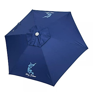 Tommy Bahama 2020 Sand Anchor 7 Feet Beach Umbrella with Tilt and Telescoping Pole (Solid Blue)
