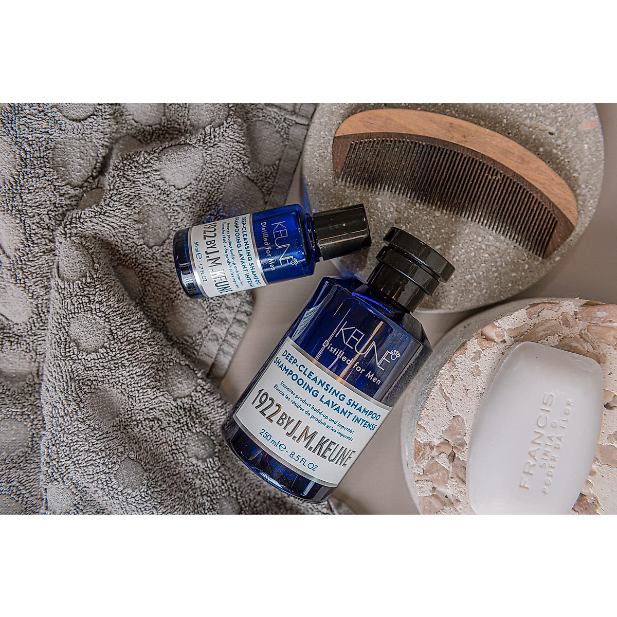 1922 by J.M. Keune Deep Cleansing Shampoo, Clarifying & Strengthening Cleanser for Men, 8.5 Fl Oz