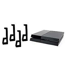 Kimalab Horizontal Vertical Stand for PS4 Original Playstation 4 Stand Cooling Station Feet for PS4 Console Fat Compatible - Updated Design for Secure Fit (PS4 Original - Black)