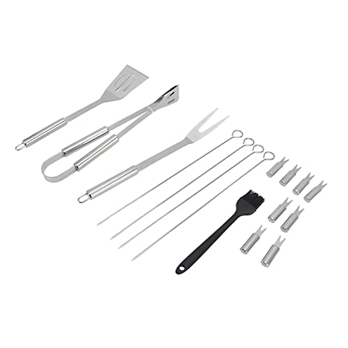 Household Garden Products 16pcs Stainless Steel BBQ Set Outdoor Portable Grilling Tools Set for Family Gatherings Outdoor Activities