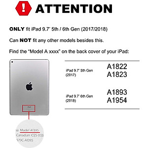 AICase iPad 9.7 Case 2018 iPad 6th Generation Case/2017 iPad 5th Generation Case,Heavy Duty Waterproof Shockproof Triple Layer Defense with Stylus for iPad 9.7 5th/6th Generation (Black)