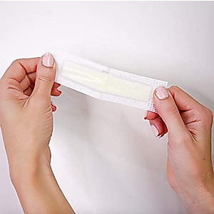 Nad's Facial Wax Strips - Hypoallergenic All Skin Types - Facial Hair Removal For Women - At Home Waxing Kit with 20 Face Wax Strips + 4 Calming Oil Wipes + Skin Protection Powder