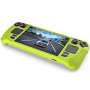 Protective Case for Steam Deck,Silicone Cover Skin Shell with Kickstand for Game Console,Game Host Protector Accessories,Shock Absorption and Scratch Resistant Design (Yellow)