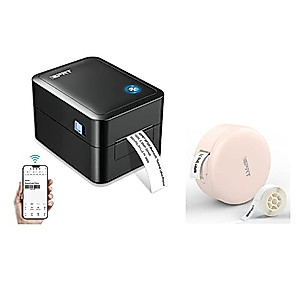 iDPRT 3" Bluetooth Label Maker SP320 & 1" Label Maker with Tape Una11 Pink