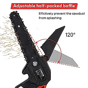 Mini Chainsaw 6 Inch Cordless, 21V Small Battery Powered Chainsaw Kit, Portable Handheld Electric Chain Saw Pruning Shears for Wood Cutting, Tree Trimming