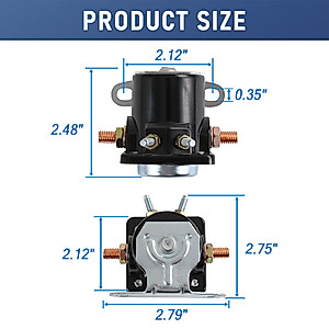 JDMSPEED New Starter Solenoid Relay SW-3 Replacement for Ford Jeep Lincoln Mercury 1958-1991 Replaces C6AF, C7AF, C3912, C9AF, D2AF11450AA, 50-430, B-6A-11450A SW3 12V Black