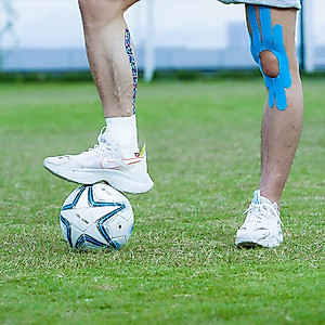 Athletic Sports Medical Tape - No Sticky Residue & Easy to Tear Very Strong Tape for Athlete & Sport Trainers & First Aid Injury Wrap Perfect for Fingers Ankles 1.5in X 30ft (Navy Blue)