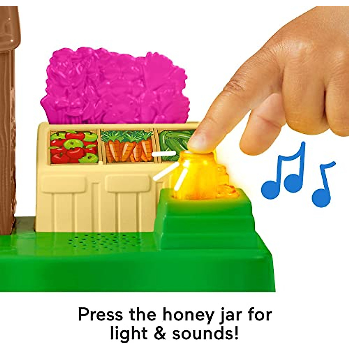 Fisher-Price Little People Toddler Toy Farmers Market Playset with Light Sounds & Figure for Preschool Pretend Play Kids Ages 1+ Years